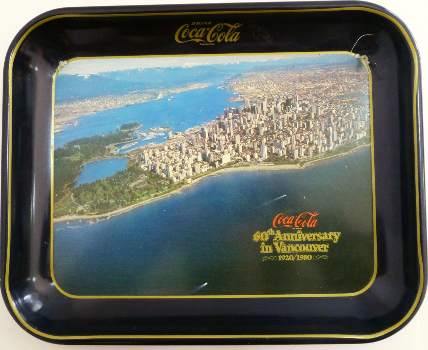 Coca Cola Serving Tray Advertising 60th Anniversary in Vancouver BC ...