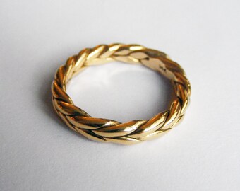 Items similar to Thick 14k Solid Gold Ring with initials or name of your choice ( Personalized ...