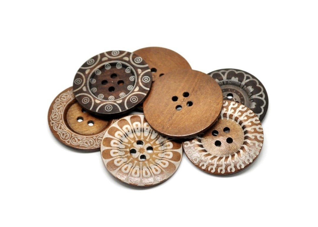 Extra large button 5 wooden button 60mm 2 3/8