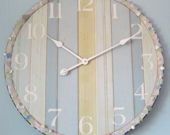 Popular items for sea glass clock on Etsy