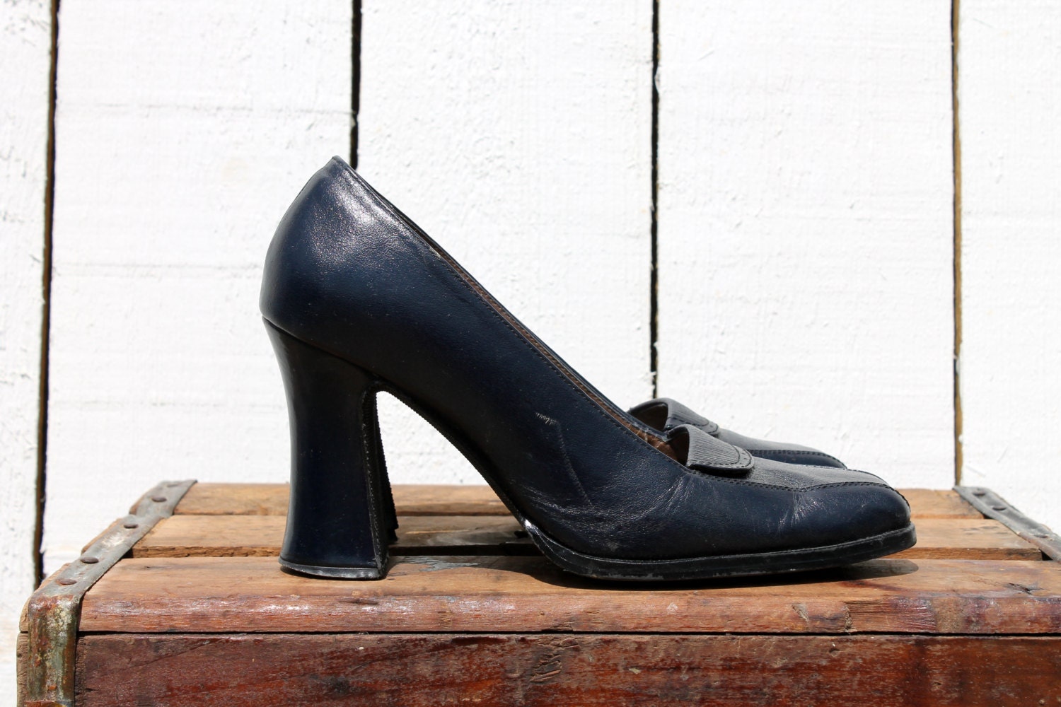 Vintage 60s Shoes / NAVY BLUE / Secretary – Haute Juice