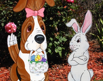 Easter basset hound | Etsy