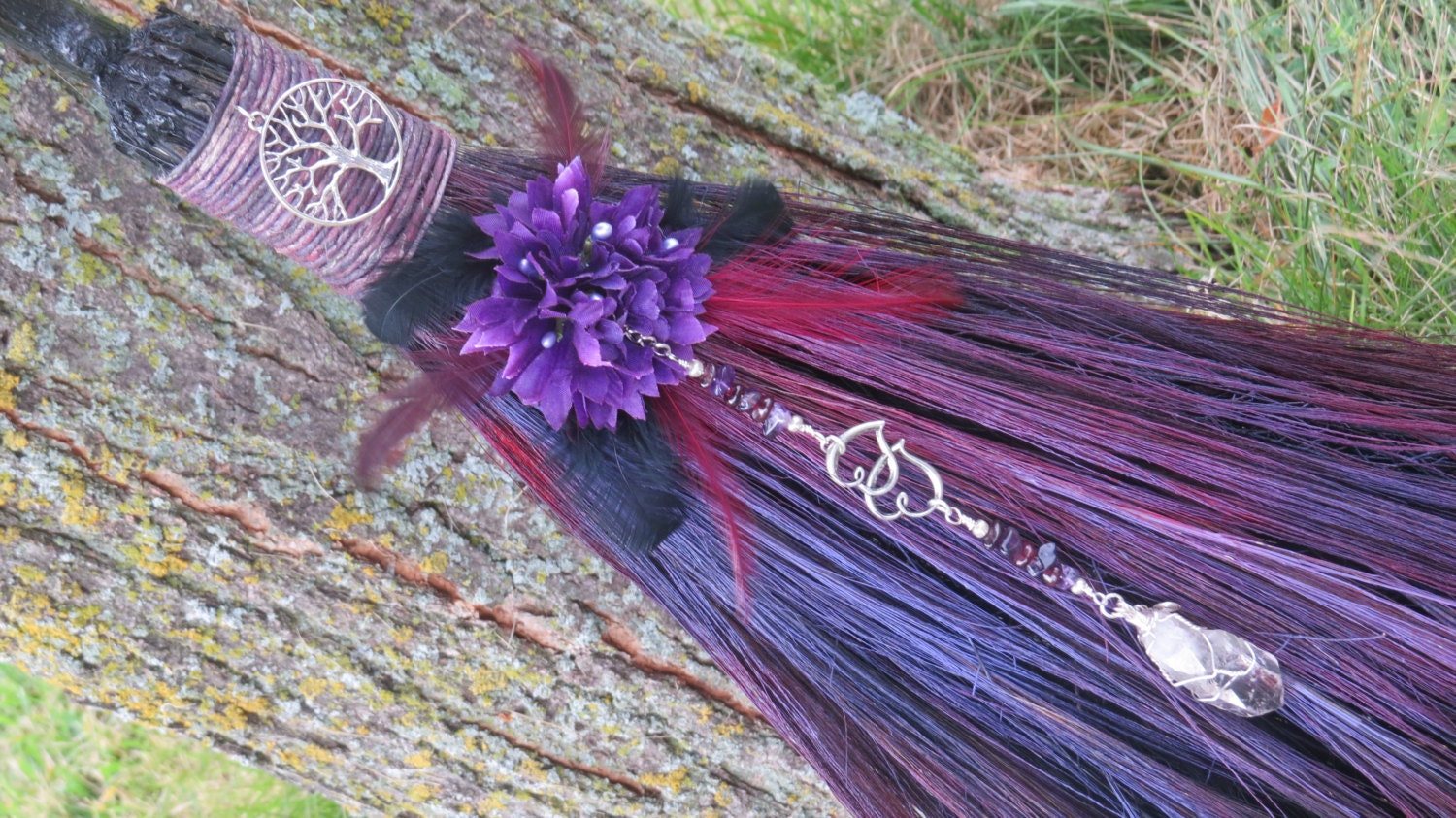 Purple Wedding Broom Handfasting Besom Witch Broom Pagan