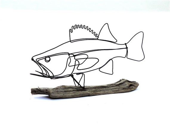Walleye Fish Wire Sculpture Fish Wire Art Minimal Sculpture