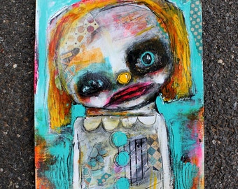 Clown painting | Etsy