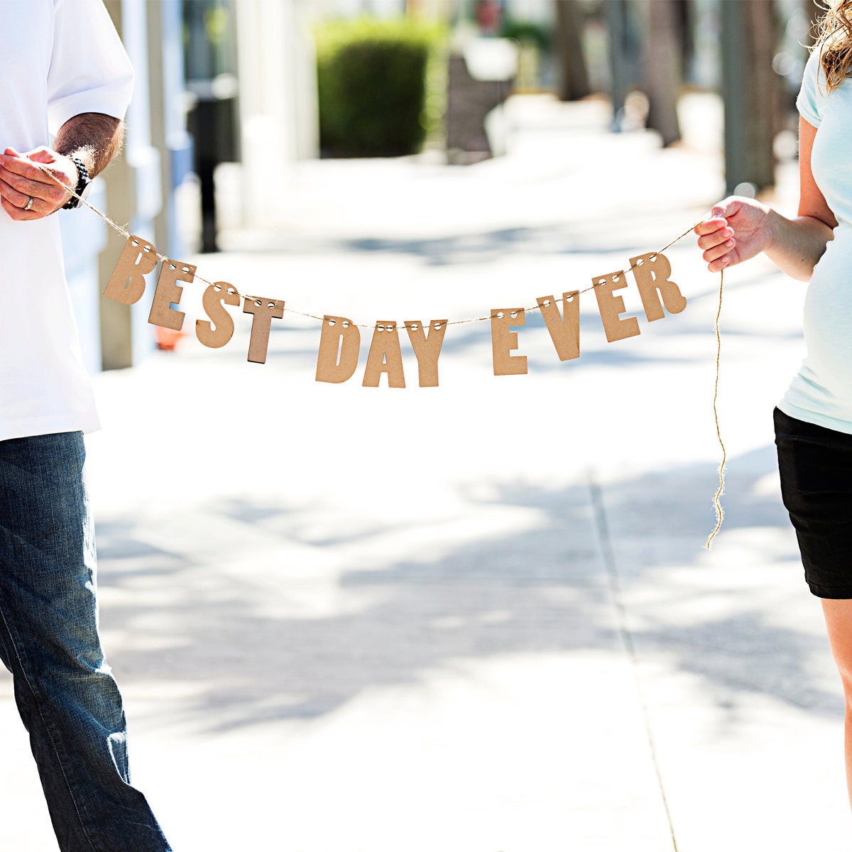 Best Day Ever Banner for Wedding Decoration or by ZCreateDesign