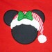 Santa Mouse appliqued patch by weluvdizne on Etsy
