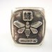 Breaking Bad Yellow Methamphetamine bee logo ring sterling