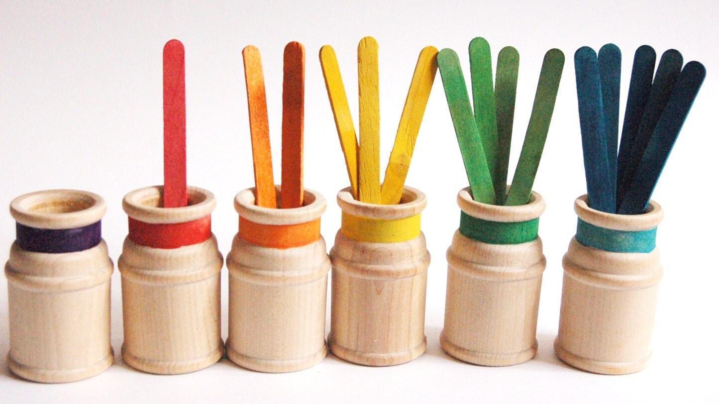 Wooden Toy SORTING STICKS A Montessori Inspired by applenamos