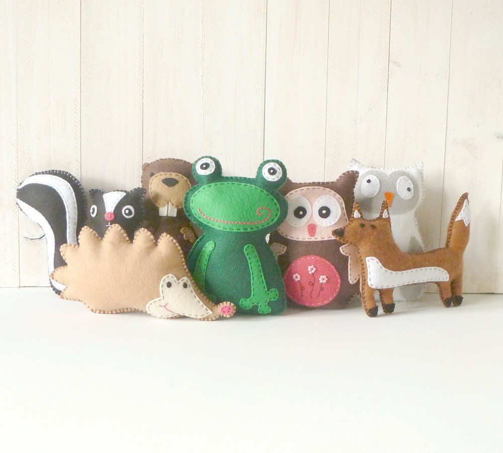 Stuffed Animal Patterns Felt Animal Patterns Woodland