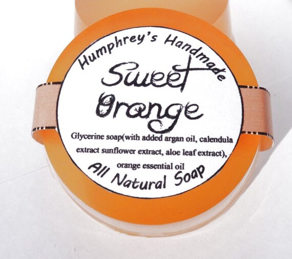 SWEET ORANGE Soap Bright Orange Soap All In by HumphreysHandmade