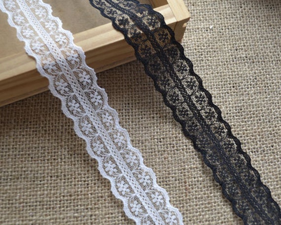 Black Lace Trim 1 Inch Wide 4 yards
