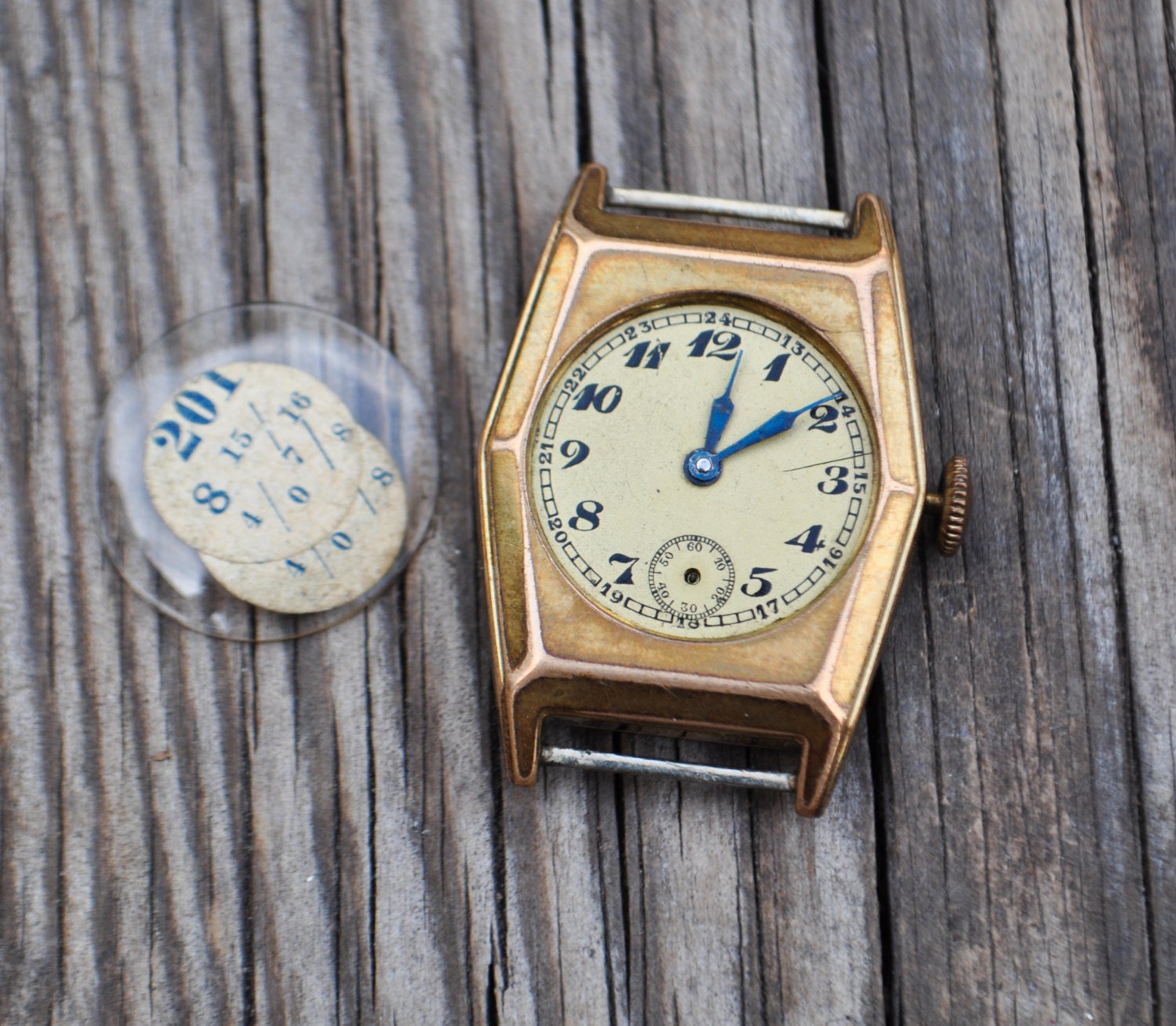 Antique German wrist watch for parts.Gold Plated. – Haute Juice