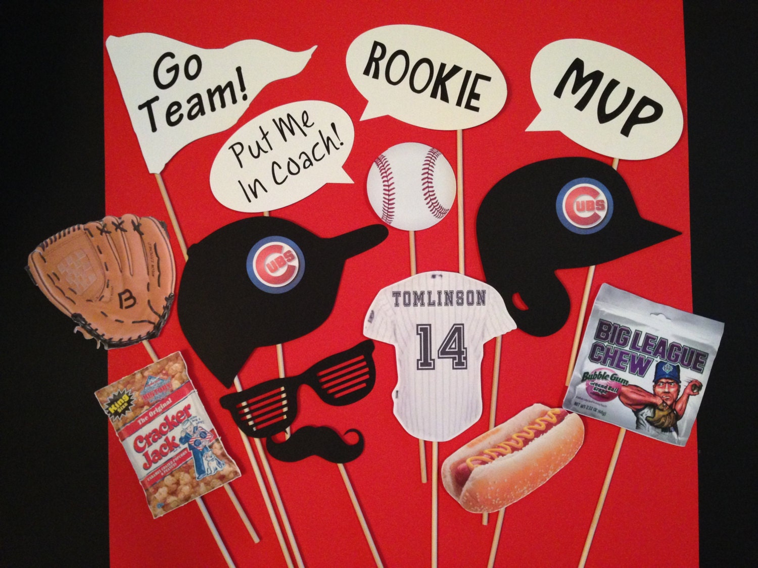 Baseball Photo Props Baseball Party Theme Props by CreatedToParty