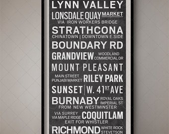 Atlanta Georgia Subway Sign Typography Print Bus Scroll