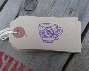 Tea party name tags | Etsy