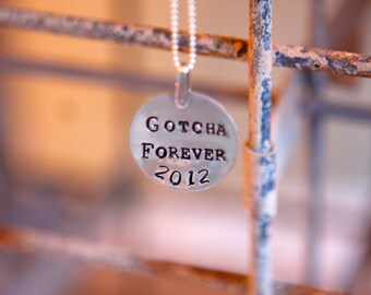 Items similar to Adoption Necklace - Custom Name - Hand Stamped ...