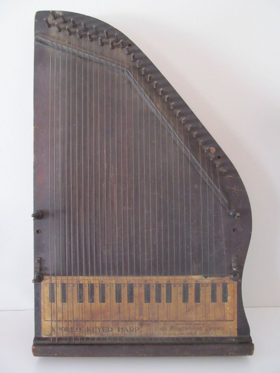 SALE-Antique 1895 Apollo Keyed Harp-Zither-Phonoharp-Flagg