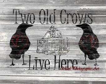 Two old crows | Etsy
