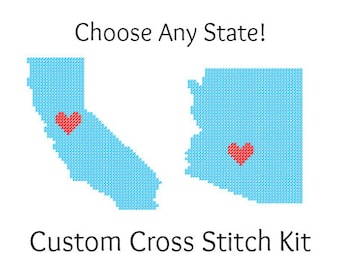 Map cross stitch | Etsy