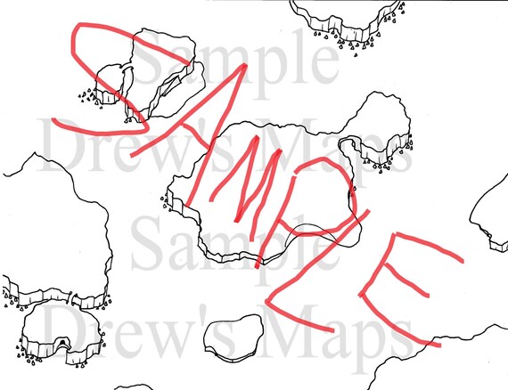 Blank Archipelago Maps Fantasy/RPG maps 5 maps