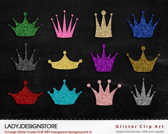 CROWN GLITTER GOLD Digital ClipArt: Glitter Gold Sparcle