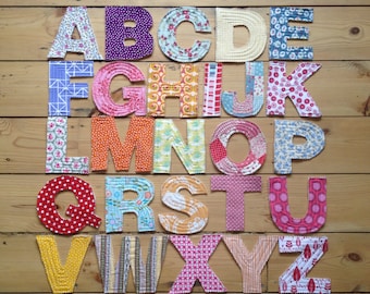 Popular items for fabric alphabet on Etsy