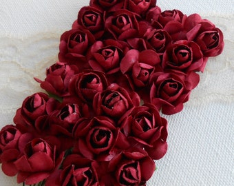 Popular items for red paper roses on Etsy