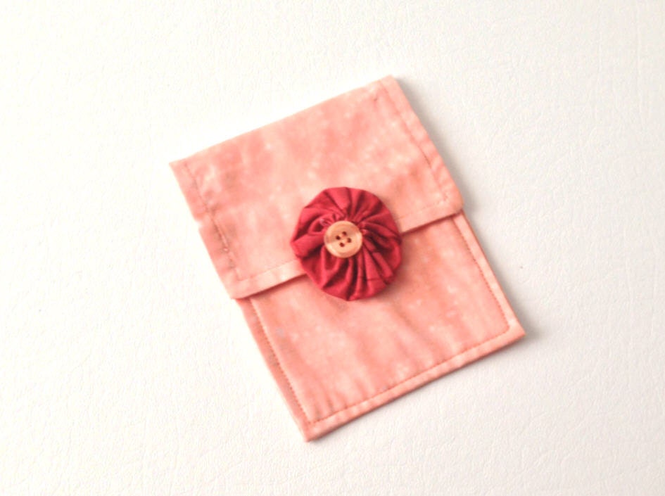 Mini Purse Cosmetic Bag Hand Made Purse Purselet Peach