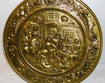 Embossed brass plate | Etsy