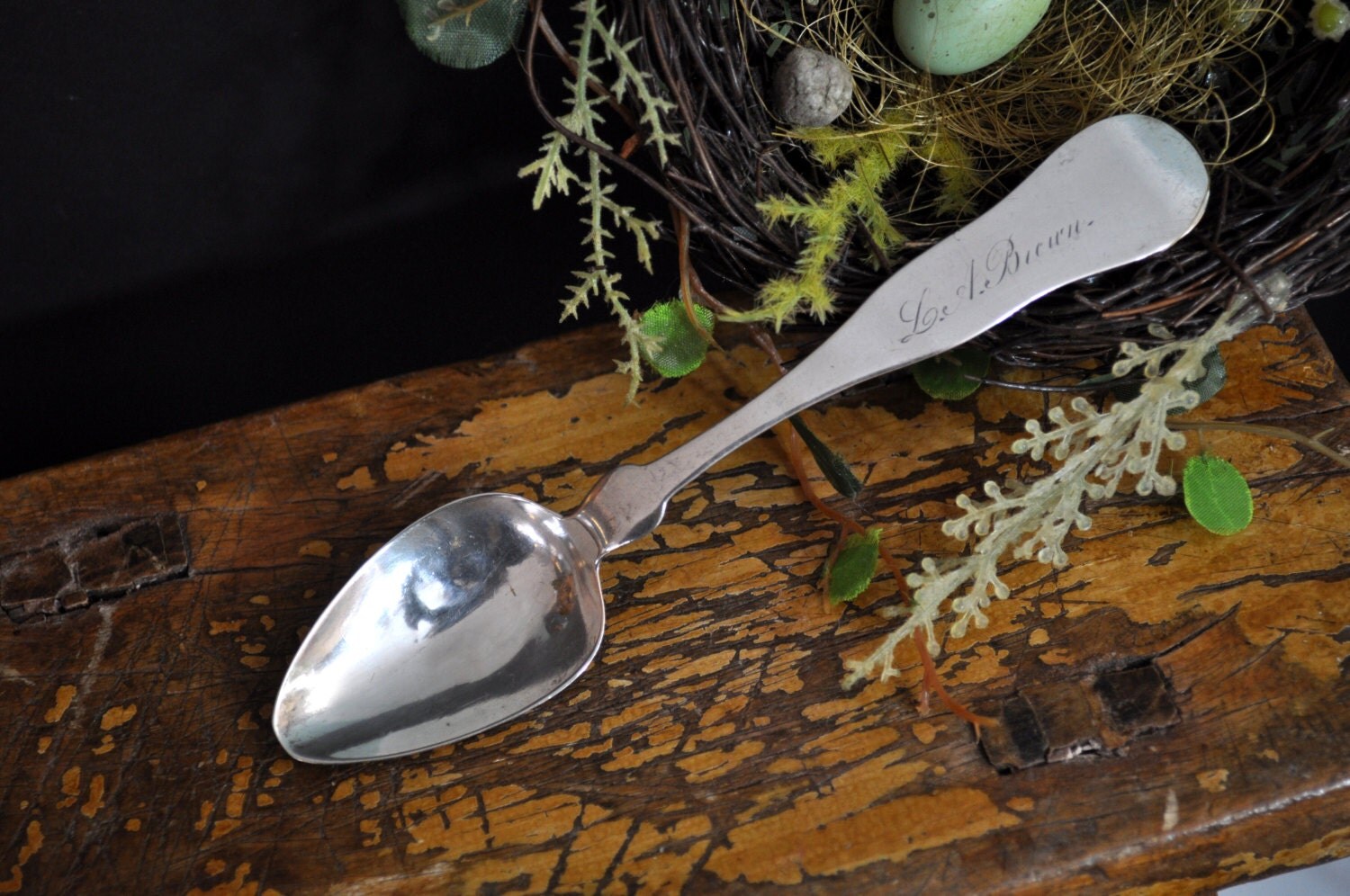 Coin Silver Sterling Spoon, Antique Sterling Silver, Vintage coin ...