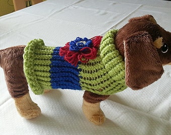 Hand Knitted Dog Sweater ~ Puppy Sweater ~ Cute & Cozy little dog sweater