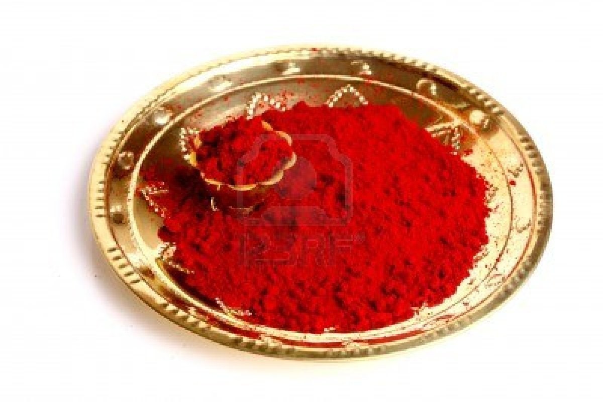 Pure Kumkum Sindoor Powder Made from Organic Turmeric