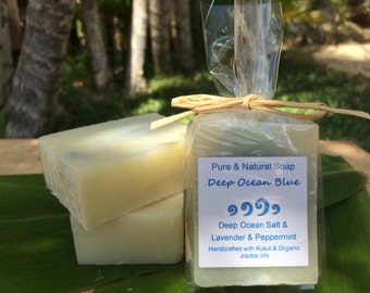 Deep Ocean Blue Soap with Hawaiian Ocean Salt by PualaniSoapHawaii