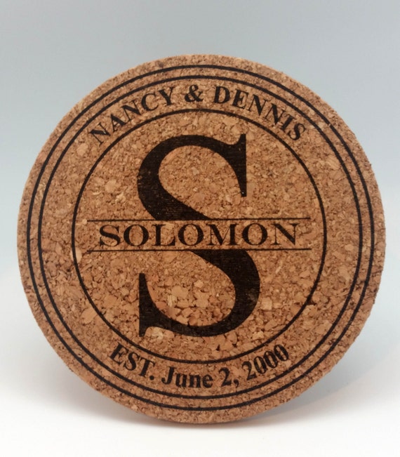Custom Cork Trivet CUSTOM PERSONALIZED GIFT Custom Hostess