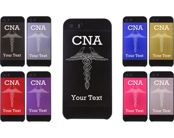 Personalized Engraved Certified Nursing Assistant CNA Aluminum Black ...