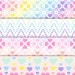 Heart Digital Paper Pastel Rainbow Background Digital Craft