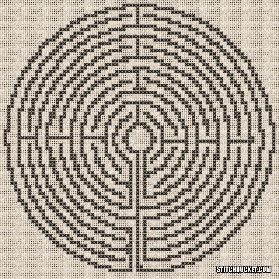 Labyrinth Cross Stitch Pattern