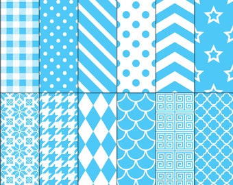 Popular items for teal digital paper on Etsy