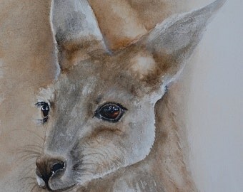Kangaroo painting | Etsy