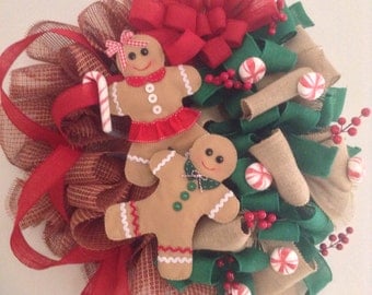 Popular items for gingerbread wreath on Etsy