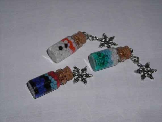 Items similar to Disney's Frozen Inspired Dainty Glass Bottle Charm on Etsy