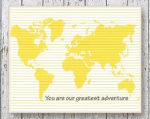 Unique world map words related items | Etsy