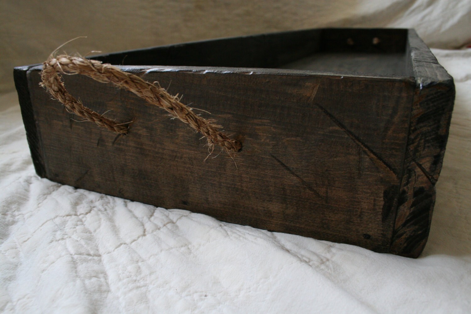 Long Wood Tray with Handles by EverettCo on Etsy