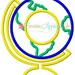 Earth Globe Monogram Digital Machine by Creativeapplique on Etsy