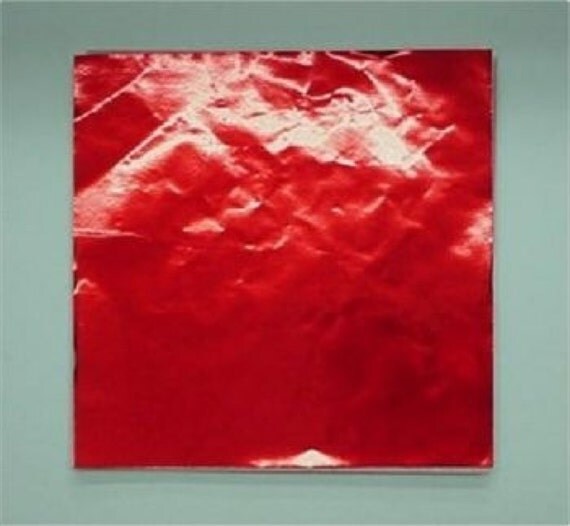 Red Candy Foil Wrappers Confectionery Foil 125 by CandyMoldsNMore