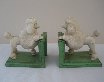 Popular items for poodle bookends on Etsy