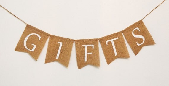 Gifts Burlap Banner Gift Banner Wedding Gifts Burlap