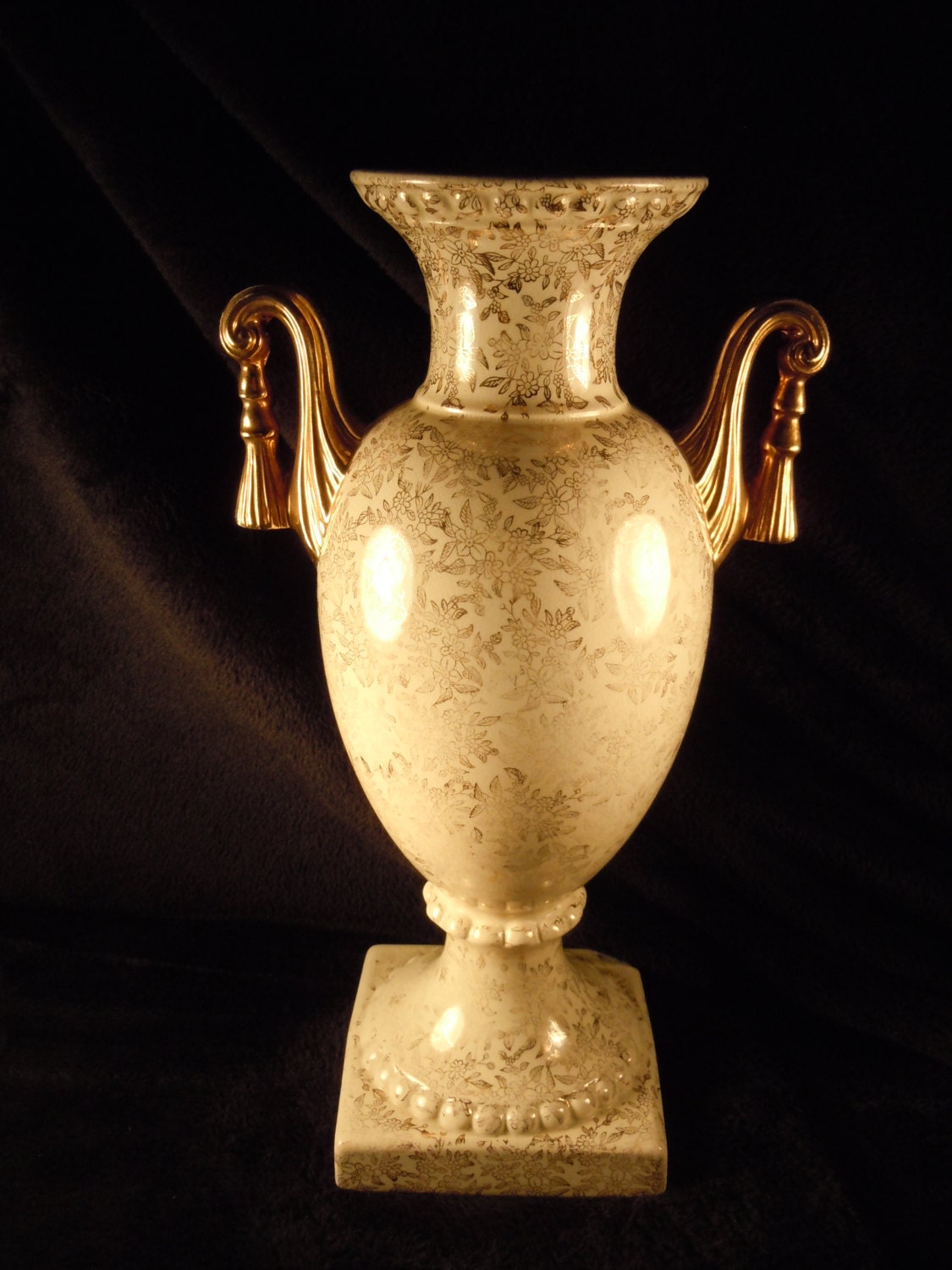 Vintage Empire Ware England Porcelain Gold Floral Maidens 2