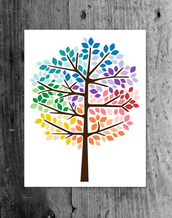 Rainbow Tree Printable by TheCraftySnood on Etsy